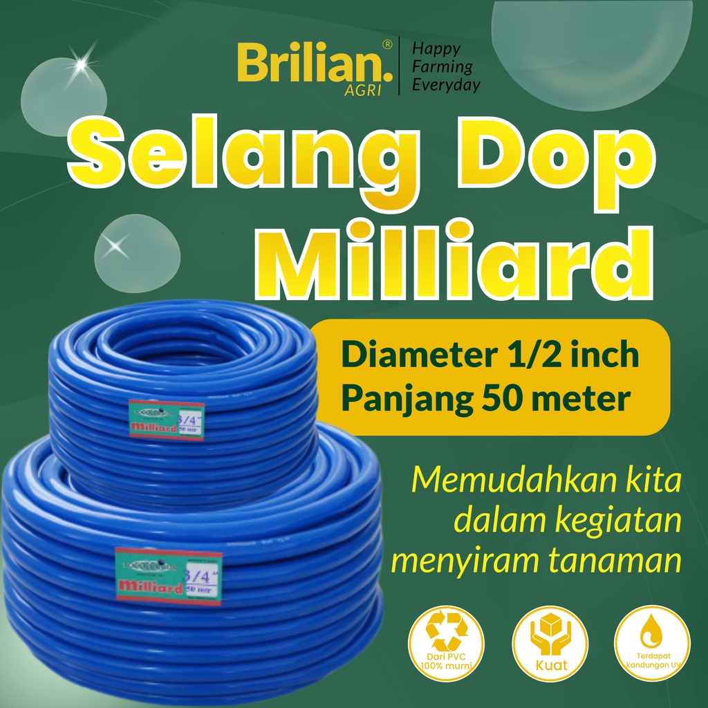 Jual BRILIAN - Selang Air Dof Milliard Ukuran 1/2 @50 M | Shopee Indonesia