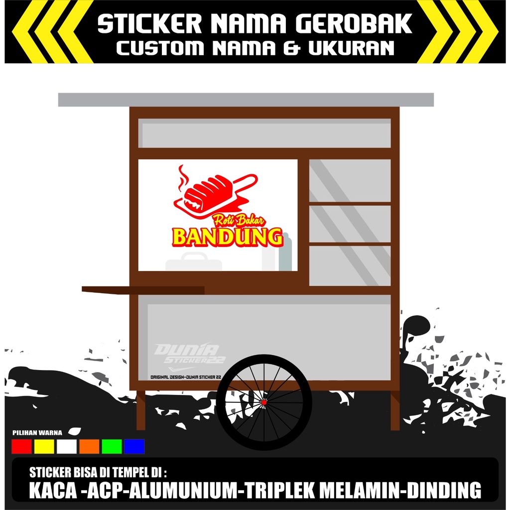 Jual Sticker Kaca / Cutting Sticker Kaca / Sticker Nama Gerobak ...