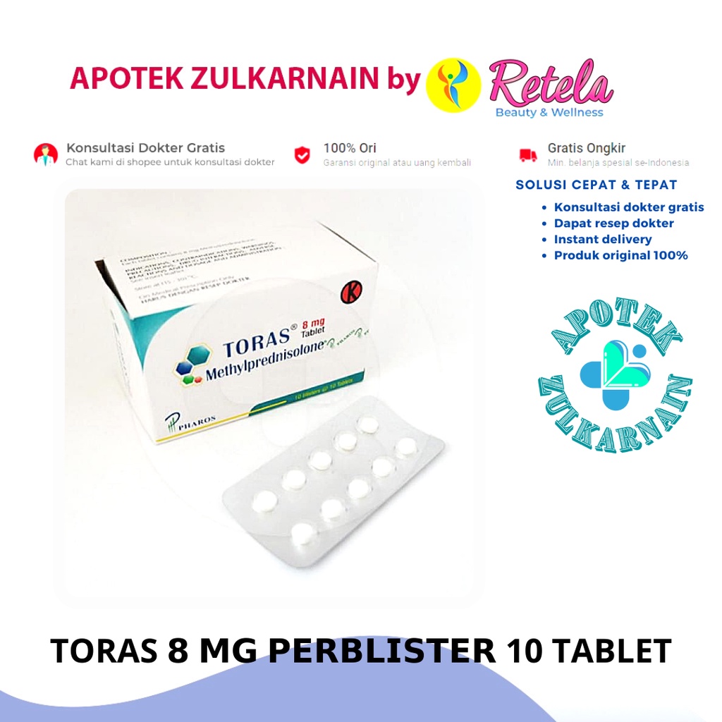 Jual TORAS 8MG 1 STRIP 10 TABLET | Shopee Indonesia
