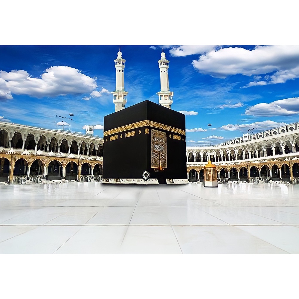 Jual LUKISAN POSTER CETAK KABAH MEKAH MEKAH 3D XTRA BESAR UKURAN ...