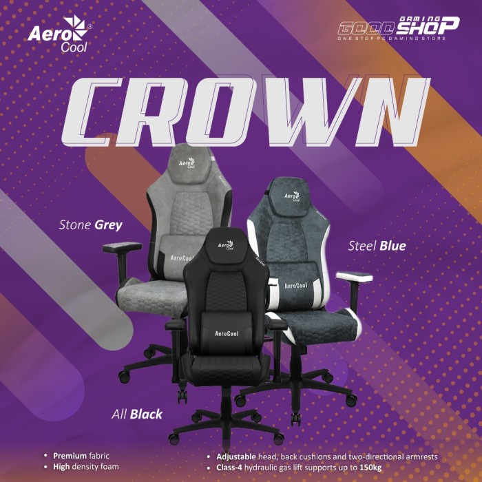Jual Kursi Aerocool Crown - Gaming Chair | Shopee Indonesia
