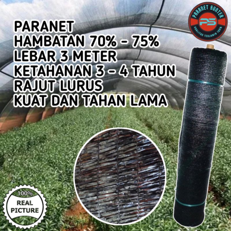Jual PROMO!! Jaring Paranet 70% - 75% ( 1 Roll ) P.100m x L.3m | Shopee ...