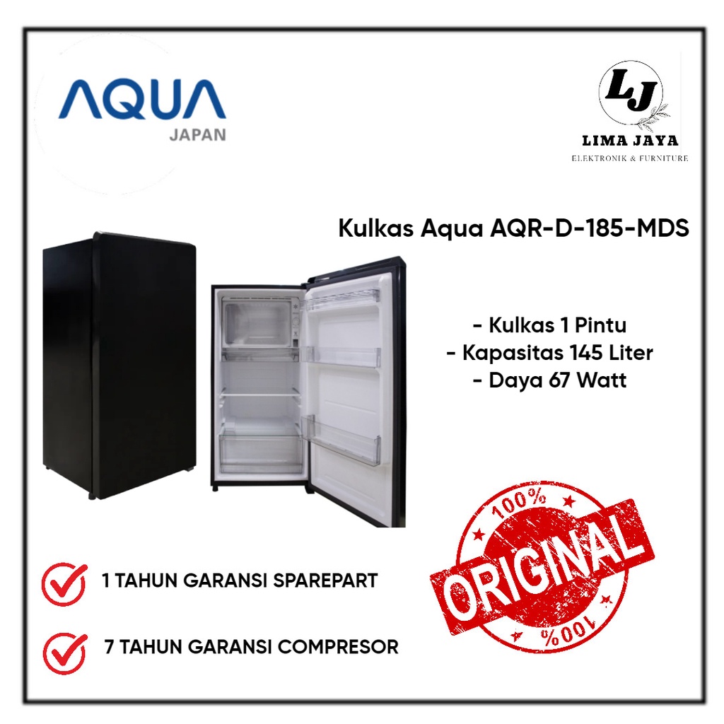 Jual Kulkas 1 Pintu AQUA-D185-MDS 145 Liter Kulkas Satu Pintu Aqua | Shopee Indonesia