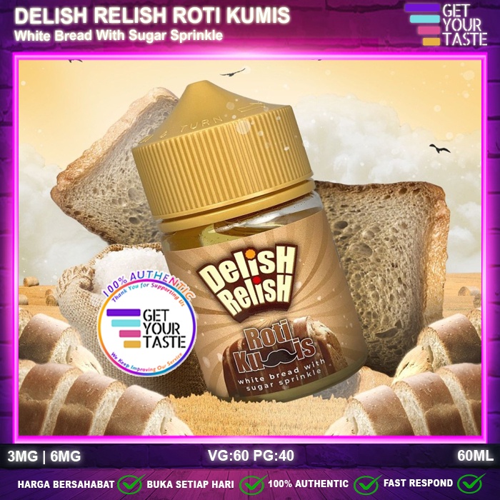 Jual Liquid Delish Relish Roti Kumis 60ML by Mamanini Project | Shopee Indonesia