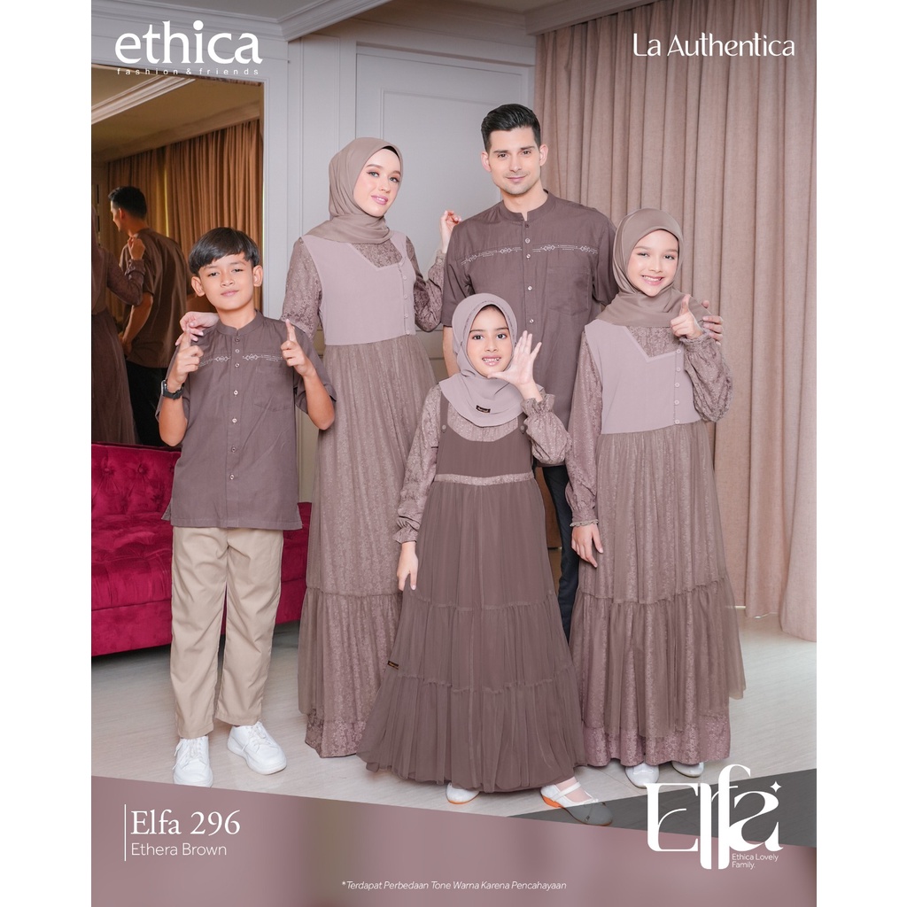 Jual Ethica Baju Muslim Sarimbit Couple Keluarga Elfa 296 Ethera Brown Original Terbaru 2023 ...
