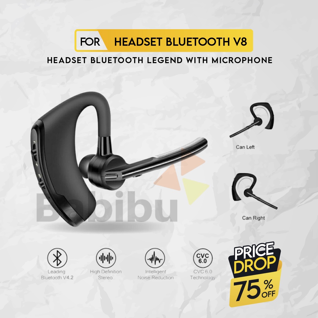 Jual Headset Bluetooth V8 Voyager Legend With Microphone | Shopee Indonesia