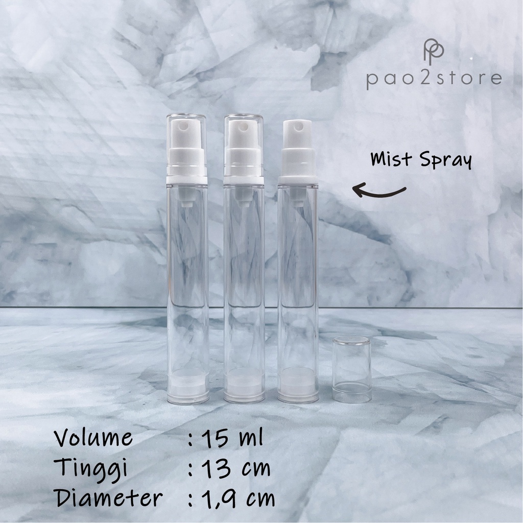 Jual Botol Airless SPRAY 15ml - Toner / Cleanser / Face Mist ...