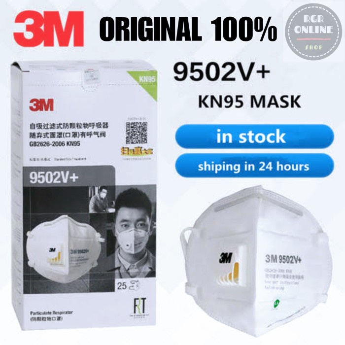 Jual TERMURAH Masker 3M 9502V+ KN95 N95 Headloop Hijab Individual Packing Box 25 Pcs | Shopee ...