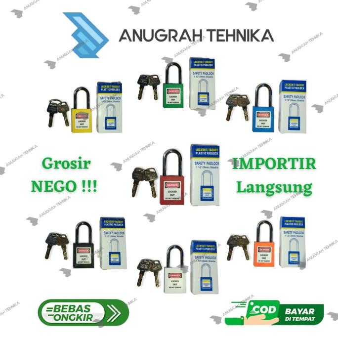 Jual Loto safety padlock thermoplastic red 38 mm lockout tagout ...
