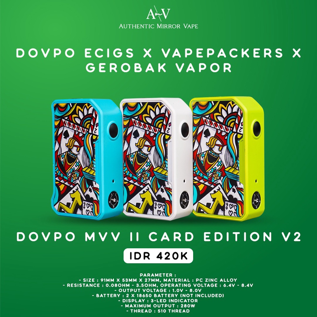 Jual Dovpo MVV II Card Edition V2 Mod 100% Authentic - DR | Shopee ...