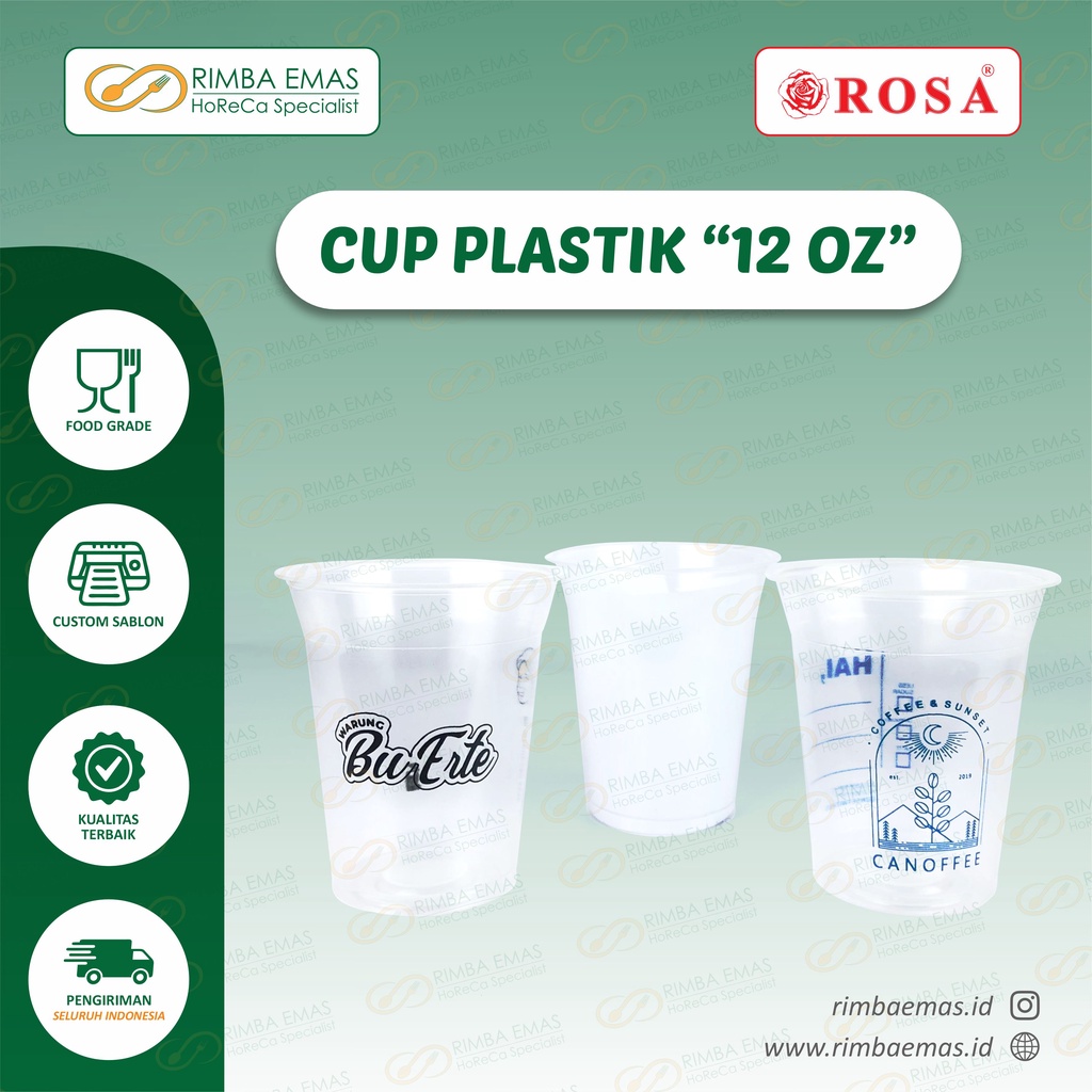 Jual SABLON CUP 12 OZ (SABLON CUP PLASTIK MINUMAN / CUSTOME SABLON CUP ...