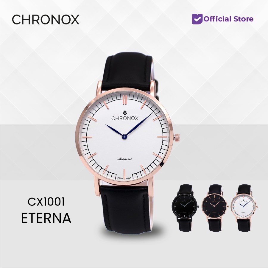 Jual CHRONOX Jam Tangan Wanita Pria/Kulit Analog - CX1001 ETERNA | Shopee Indonesia