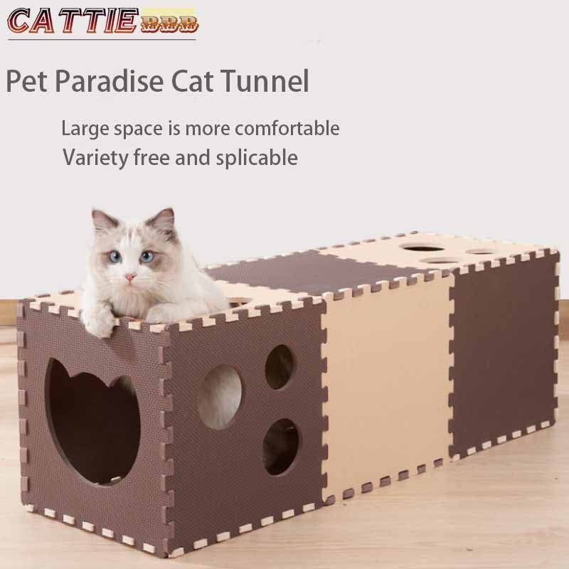 Jual Mainan Kucing Terowongan Puzzle Rumah Bisa Bongkar Pasang Kucing ...