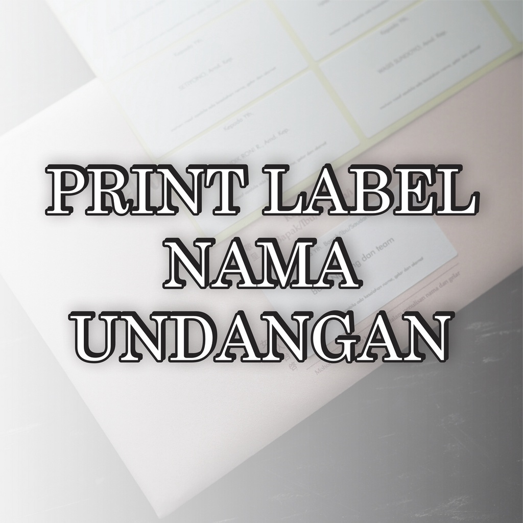Jual cetak label nama tamu undangan | Shopee Indonesia