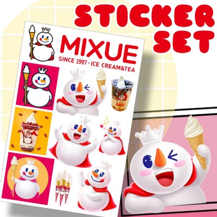 Jual DHIOSHOPI - Stiker Mixue Sticker Set Icon Mixue Ice Cream | Shopee ...