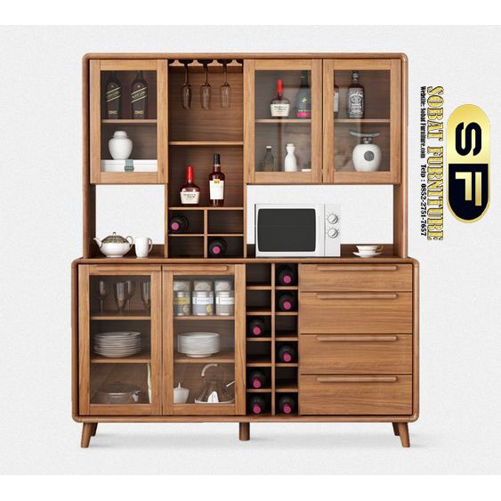 Jual SF1 Rak Lemari Dapur - Rak Piring Serbaguna Minimalis Kayu Jati ...