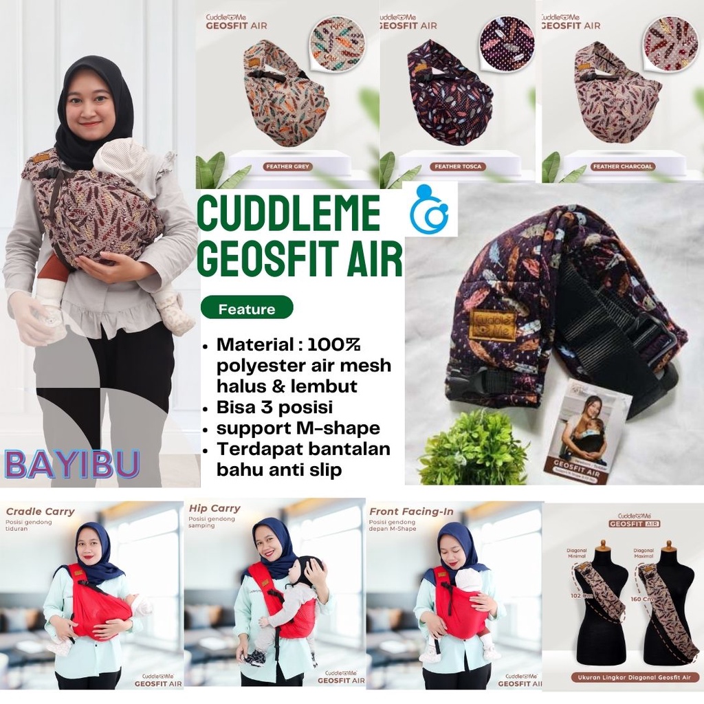 Jual CUDDLEME GEOSFIT AIR gendongan geos M-shape gendongan bayi ...
