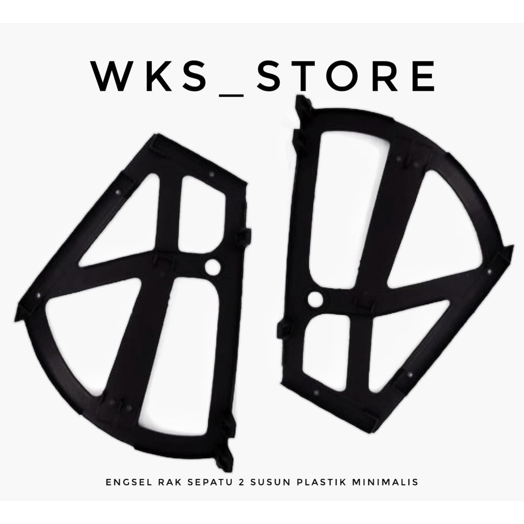 Jual Bracket rak sepatu/engsel rak sepatu 2 slide HITAM TWIN | Shopee ...
