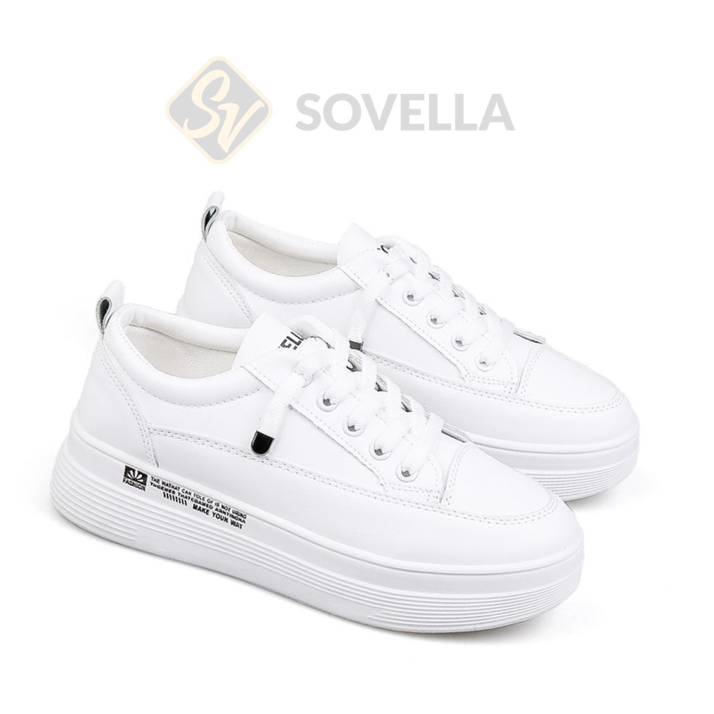 Jual SOVELLA Alexa Sepatu Sneakers Olahraga Sport Kets Putih Hitam ...