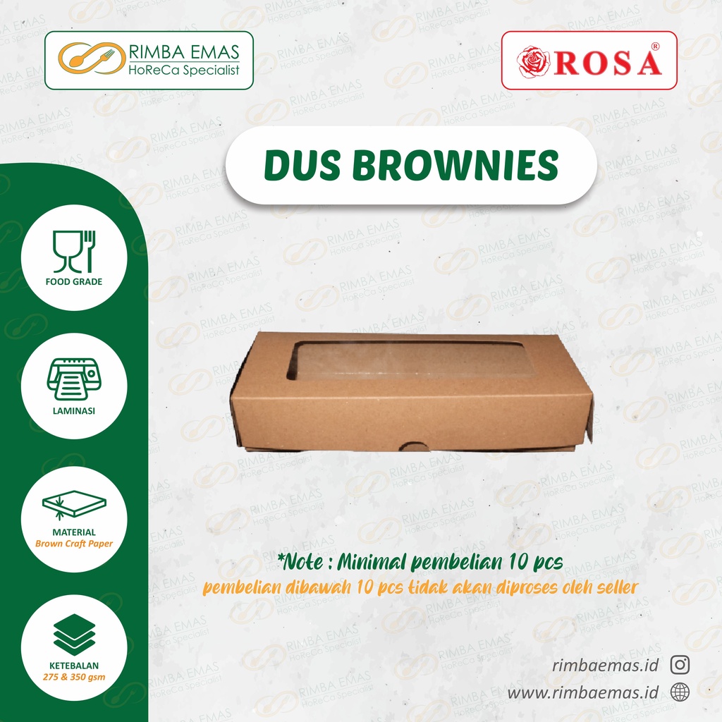 Jual DUS BROWNIES 100 PCS (DUS KRAFT / DUS BROWN KRAFT JENDELA / DUS ...