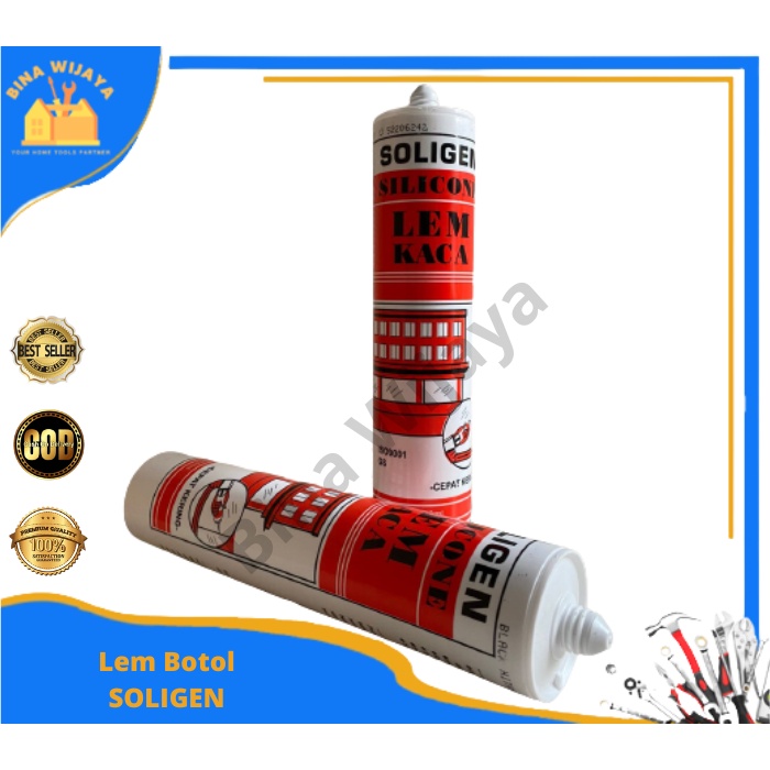 Jual LEM KACA BOTOL SEALENT SILICONE SOLIGEN WARNA CLEAR/BENING , PUTIH ...
