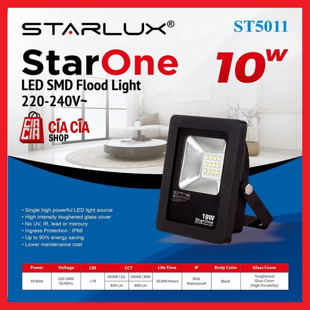 Jual STARLUX STARONE Lampu Tembak 10 WATT Lampu Sorot LED 10W LED Flood Light 10 W | Shopee ...