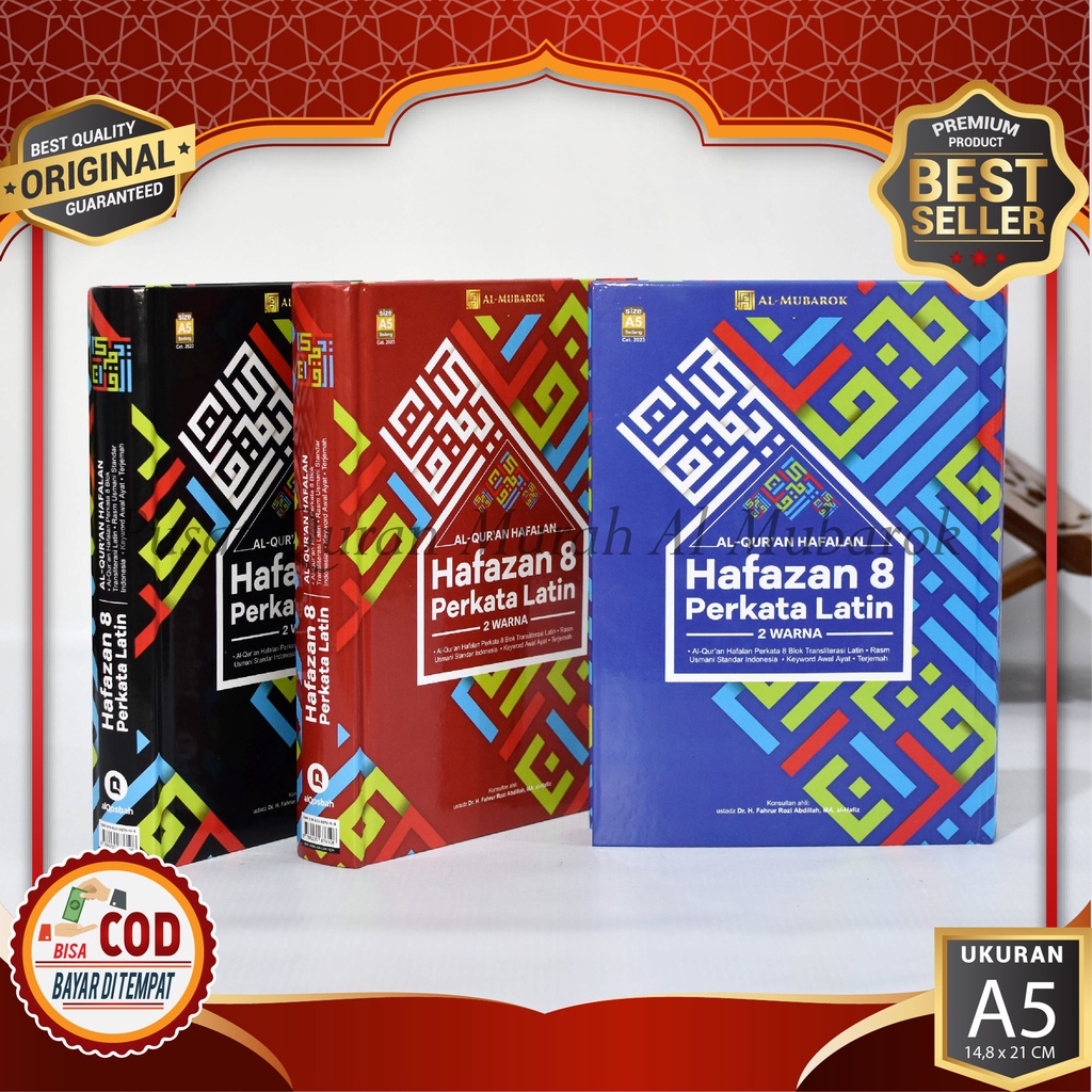 Jual ( 15 x 21 cm ) Al-Quran Hafazan 8 Perkata Latin Ukuran A5 ...