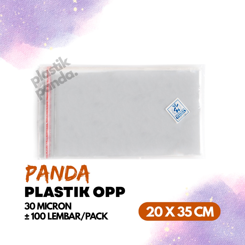 Jual Plastik OPP Panda 20x35 Tebal 30 Micron per Sisi Plastik Kemasan ...