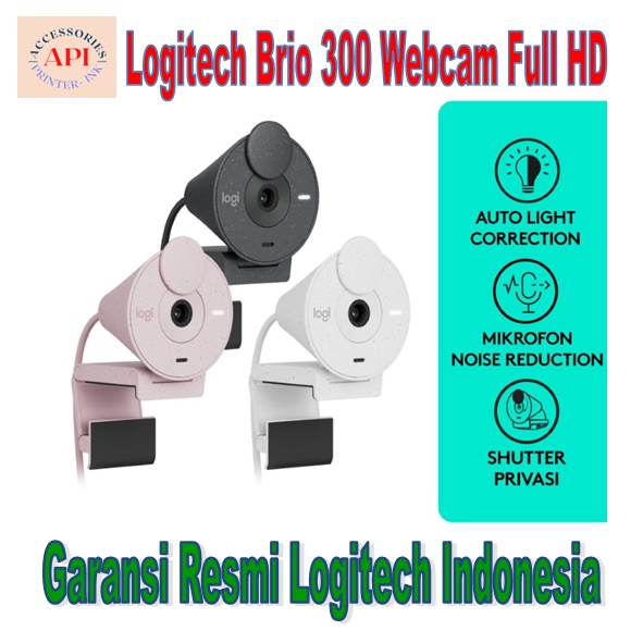 Jual Logitech Brio 300 Webcam Full HD Privacy Shutter & Noise Reducing ...