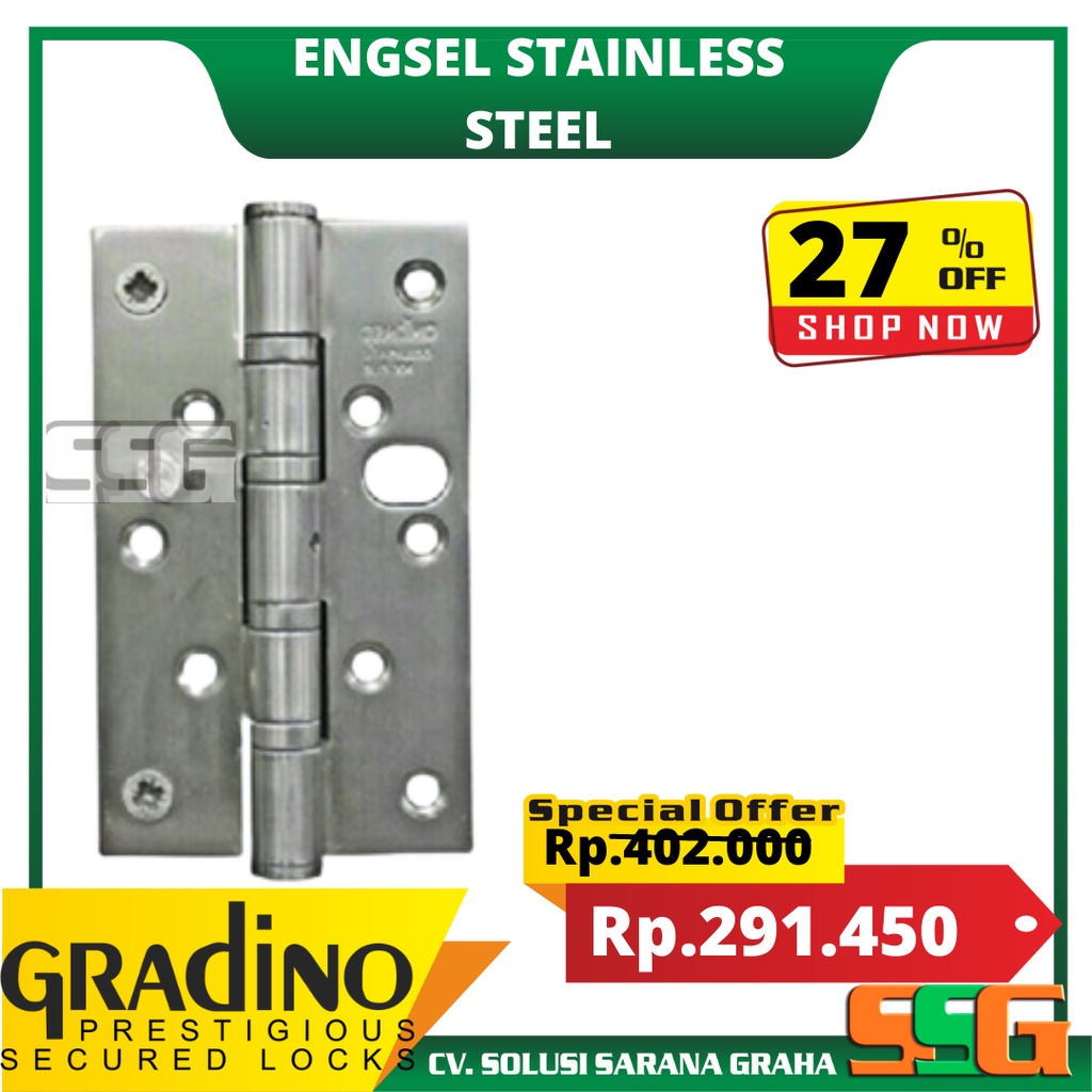 Jual Engsel GRADINO GRD G3 5x3x3 4BB NRP+SP Engsel Pintu | Shopee Indonesia