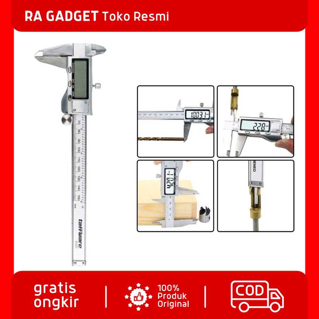 Jual Jangka Sorong Stainless Digital LCD Caliper Micrometer 15CM / Alat Ukur Jangka Sorong ...