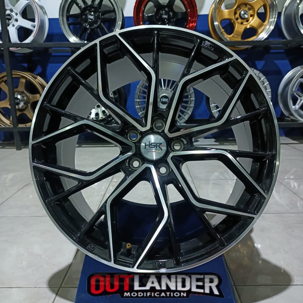 Jual Velg Racing Mobil Outlander Mazda CX5 Audi RS Mercy Tiguan Ring 19 HSR HAPPI Black Polish ...