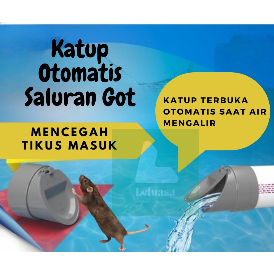 Jual Tutup Buka Otomatis Katup Paralon Pembuangan Got Pipa Pralon ...