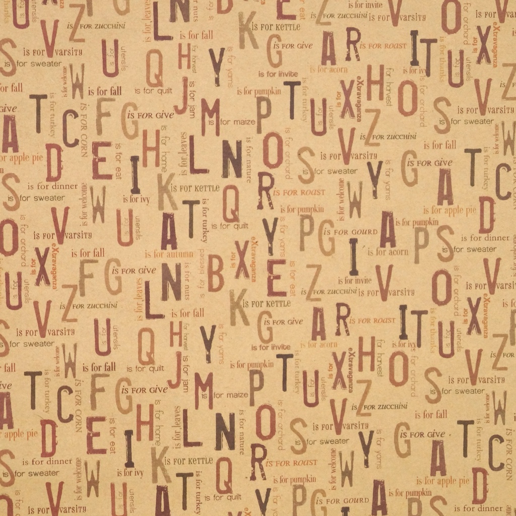 Jual Craft Wrapping Paper | Vintage Alphabet Letters (Kertas Kado ...