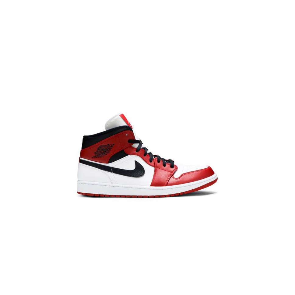 Jual Air Jordan 1 Mid Chicago White Toe | Shopee Indonesia