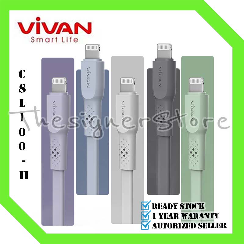 Jual VIVAN CSL100 / CSL100B Kabel data Lightning 2.4A Fast Charging ...