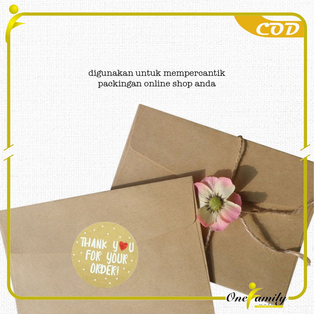 Jual ONE-C817 Sticker Thank You 1 Roll 500PCS Stiker Label Makanan ...