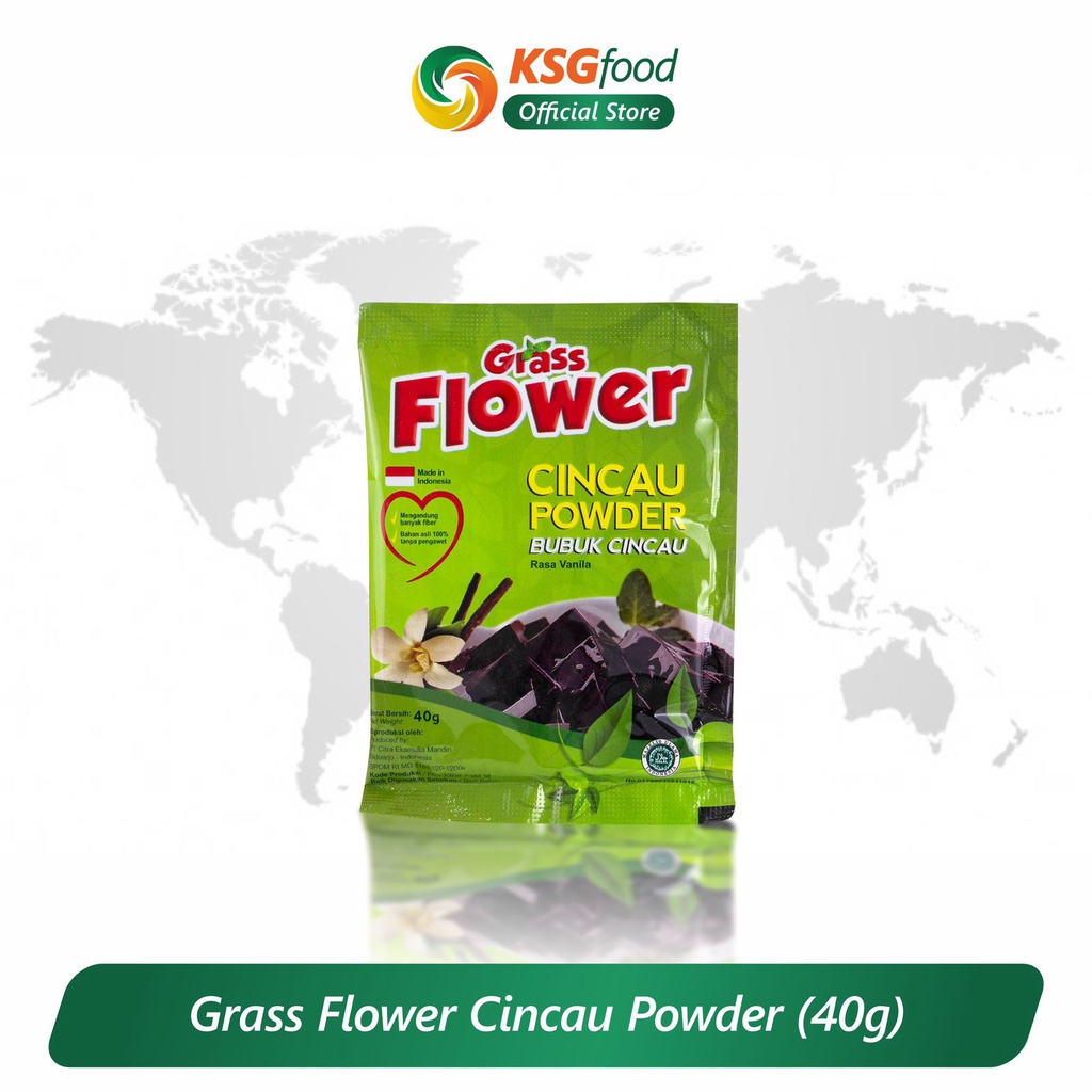 Jual GRASS FLOWER CINCAU POWDER 40GR | Shopee Indonesia