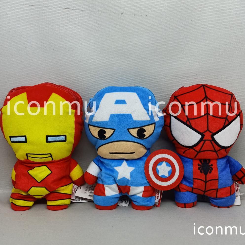 Jual Miniso Marvel Cellphone Pouch Dengan Retsleting Karakter Avengers ...