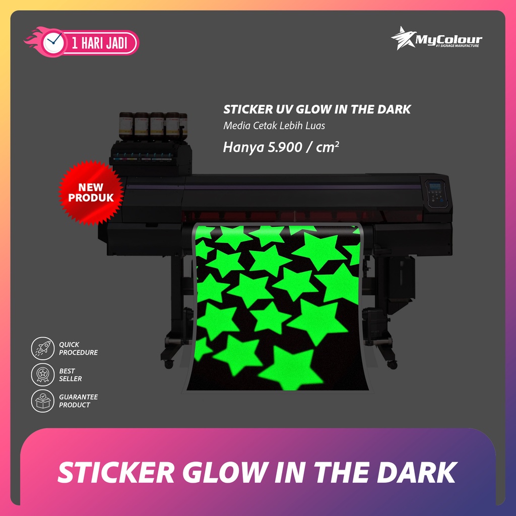 Jual Stiker glow in the dark / stiker fosfor menyala meteran | Shopee ...