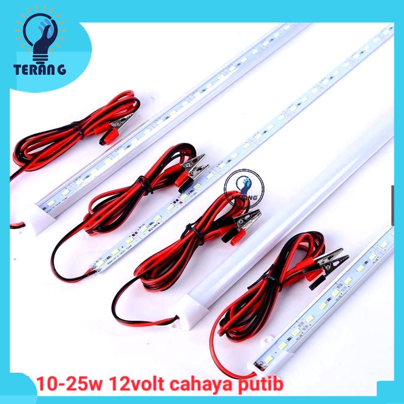 Jual Lampu Neon TL Led DC 12V-10w - 25 Watt lampu DC 12v aki | Shopee ...
