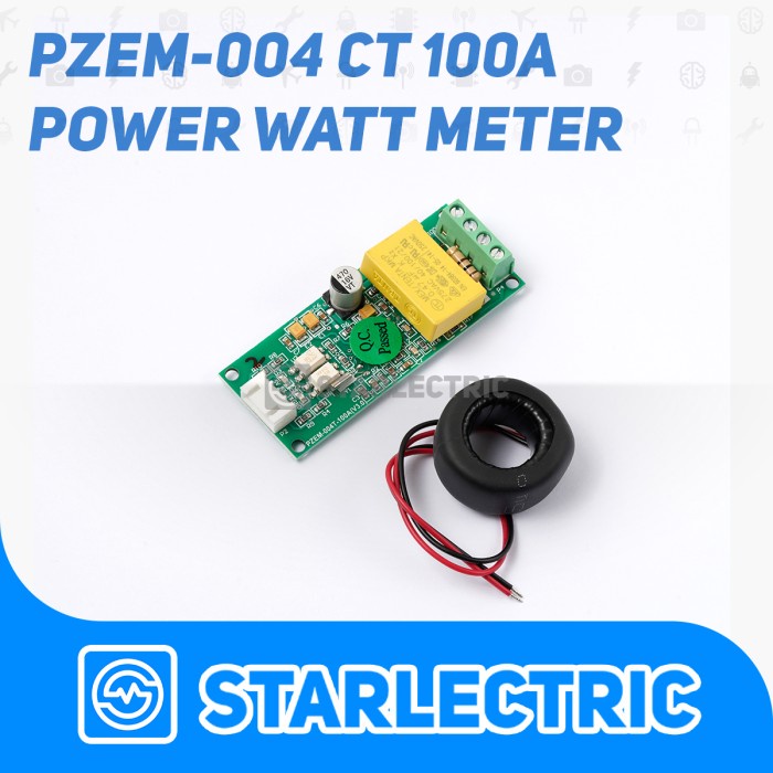 Jual PZEM-004T Sensor Arus Tegangan AC Power Watt Meter 100A Close CT ...
