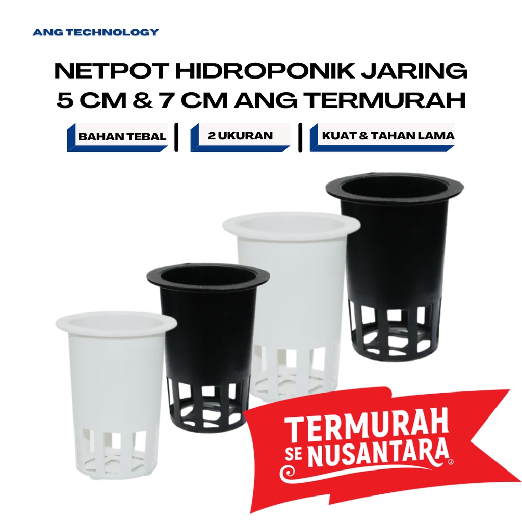 Jual Netpot Hidroponik ANG Jaring Tinggi 5 cm & 7 cm Net Pot Pot ...