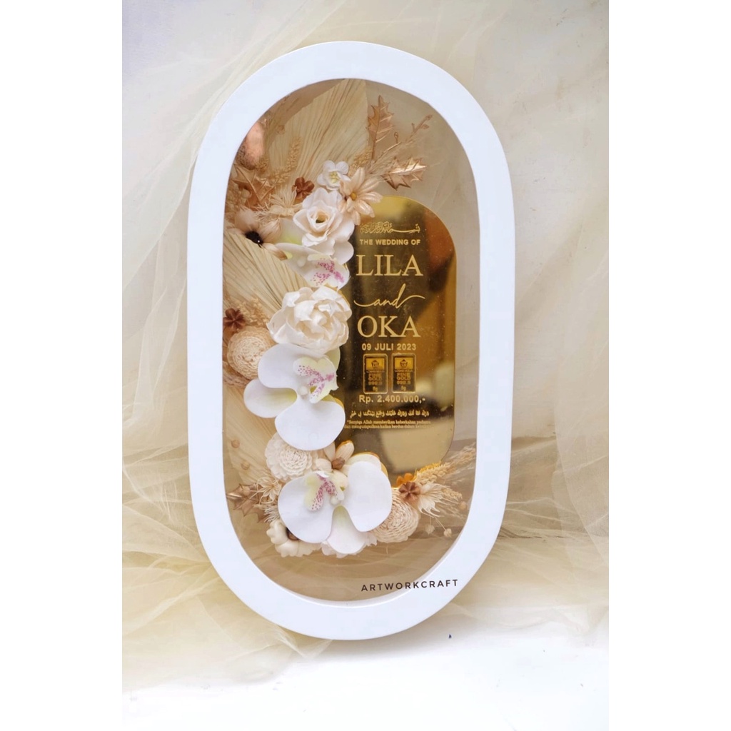 Jual [OVAL STANDING 20 X 40 CM] Frame Mahar OVAL INCLUDE STANDING 20x40 ...