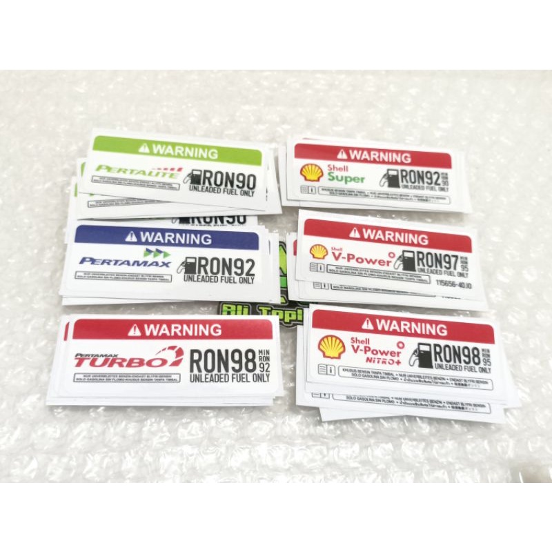 Jual Stiker Printing Tangki Warning RON pertamina Shell | Shopee Indonesia