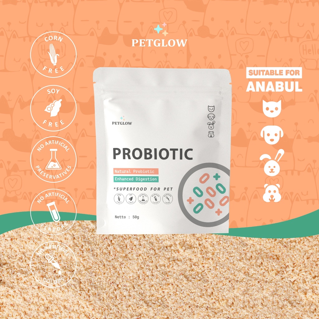 Jual Petglow Superfood Probiotic For Pet Powder Bubuk Tempe Probiotik ...