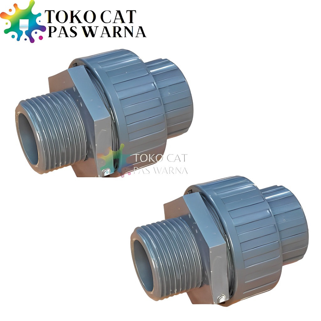 Jual Water Mur PVC Drat Luar Hitam 1 x 3/4 INCH | Shopee Indonesia