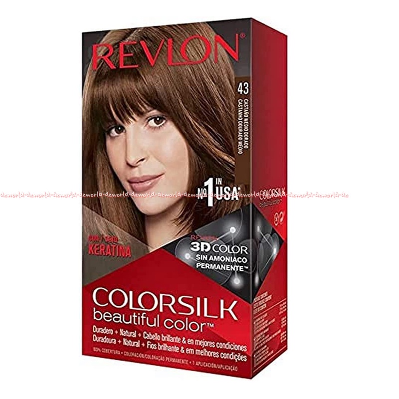 Jual Revlon Colorsilk Beautiful Color 43 Medium Golden Brown Cat Rambut ...