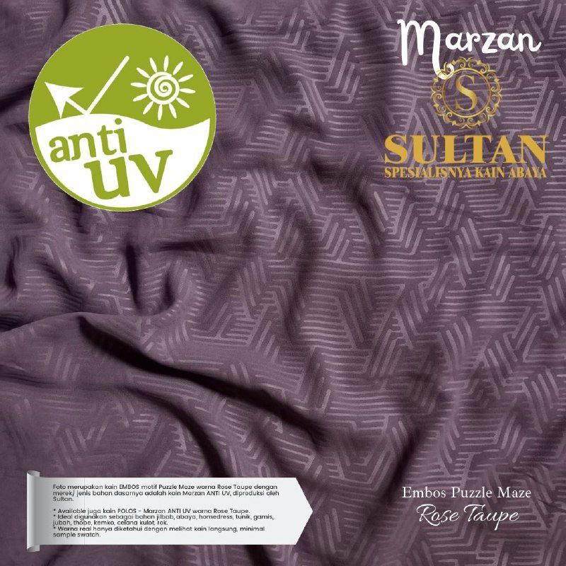 Jual 50 Cm Mazen Anti UV Rose Taupe Embos Sultan Original (Rebranding ...