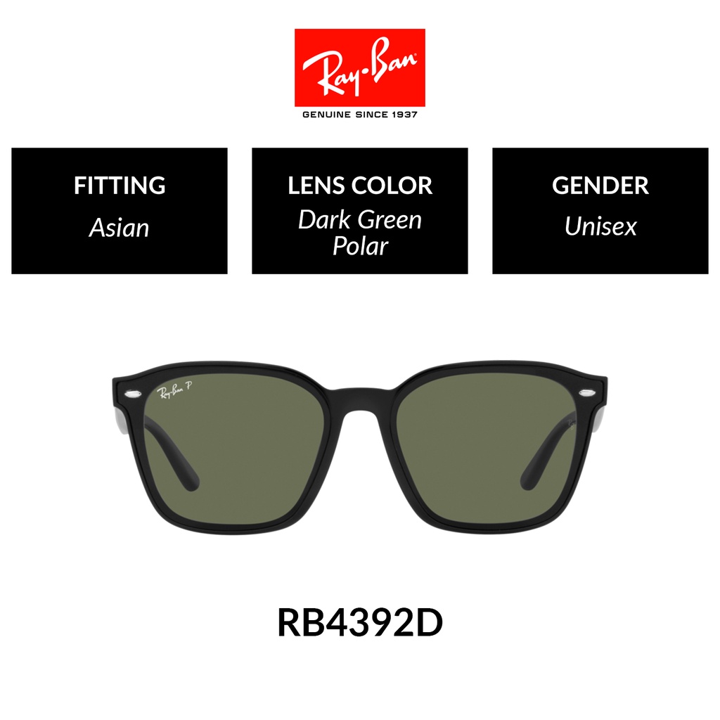 Jual RAY-BAN Polarized | RB4392D 601/9A | Asian Fitting | Sunglasses ...